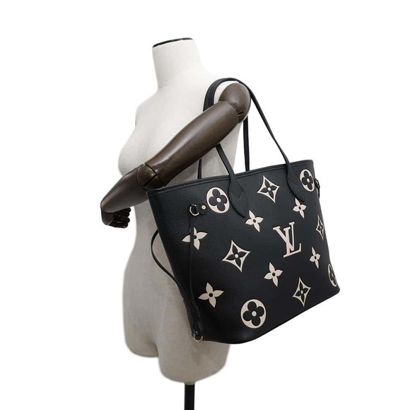 Louis Vuitton | Bags | Louis Vuitton Neverfull Black Empreinte Bag Tote ...